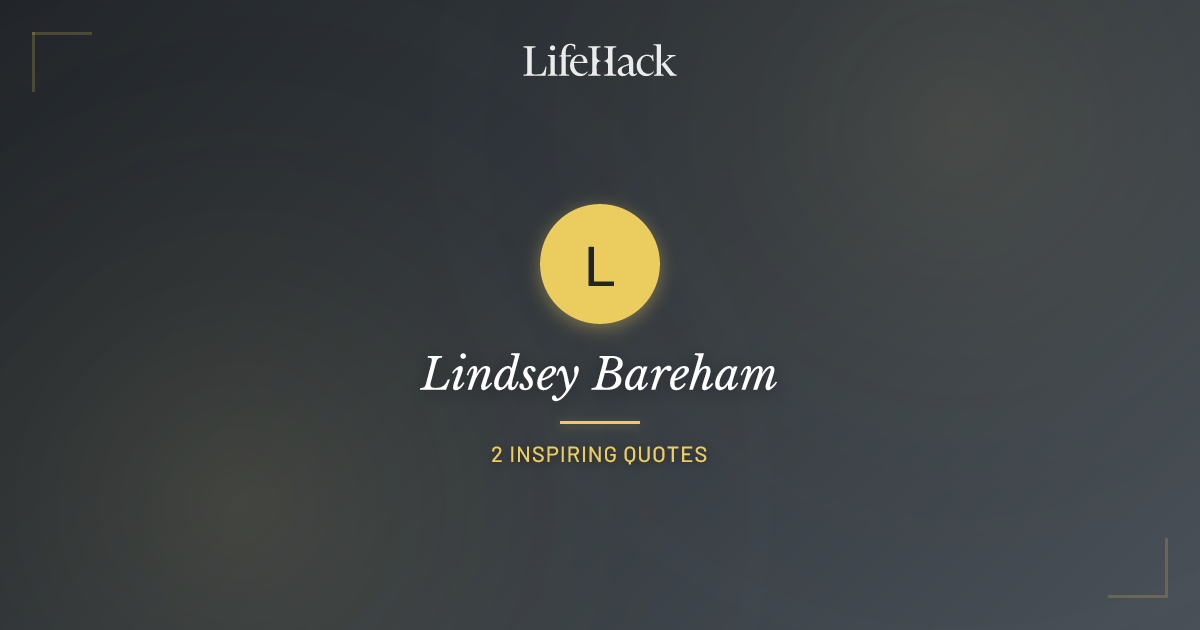 Lindsey Bareham Quotes | LifeHack Quotes